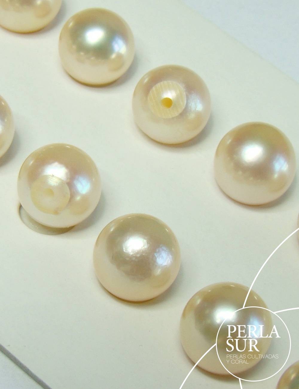 Par 7-7'5 mm 3/4 Perla Dorada Akoya